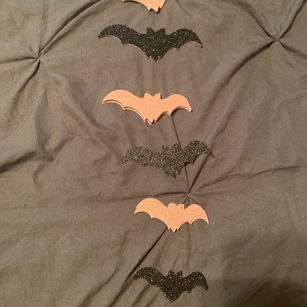 Pink & Black Glitter Bat 3D Wall Decor | Halloween - Etsy