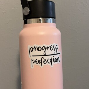 Sticker Quotes Inspirational Decals Waterproof Stickers Progress Over ...