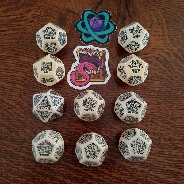 D&D Overworld Map Biome Dice | 30mm Acrylic Geography Generator | Giant ...
