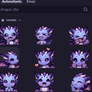9 CUTE DRAGON Emotes for Twitch/discord/youtube, Kawaii Cute Animal ...