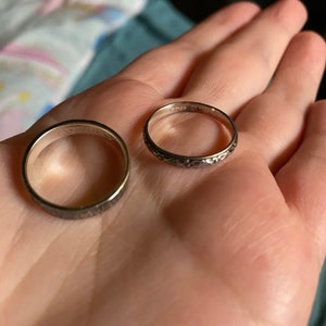 8MM 24K Gold Keum Boo Celestial Ring Silver&gold Rustic Ring | Etsy