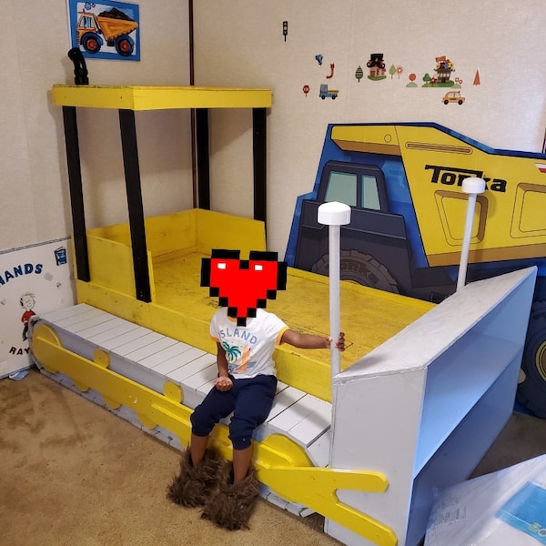 Twin Size Bulldozer Bed PLANS (plans Only), Create a Construction ...