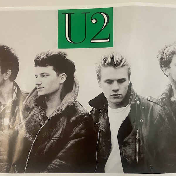 Original Vintage Poster U2 Music Memorabilia Rock Band Pinup 1980s ...