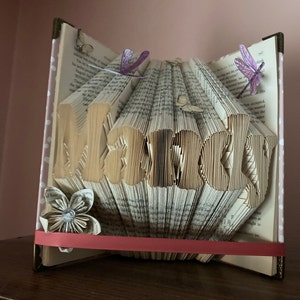 Folded Book Art Name - Etsy