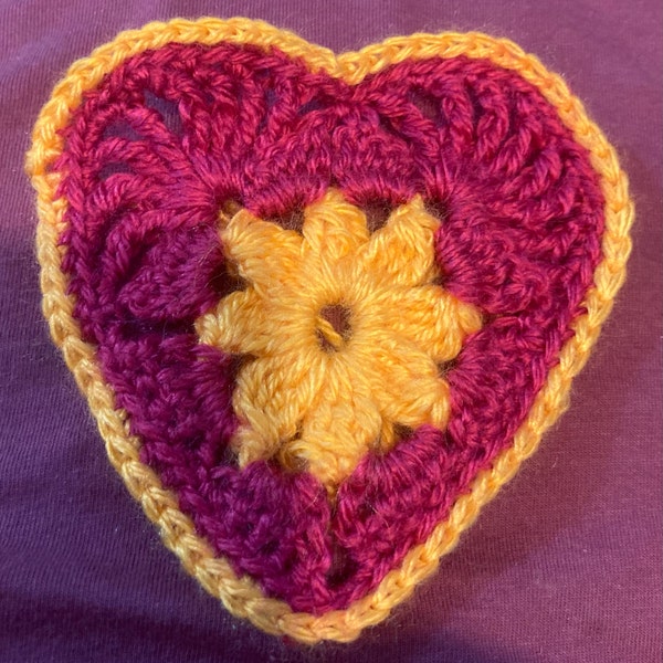Crochet Pattern. Part 1 - Heart in Bloom Motif. Instant Digital ...