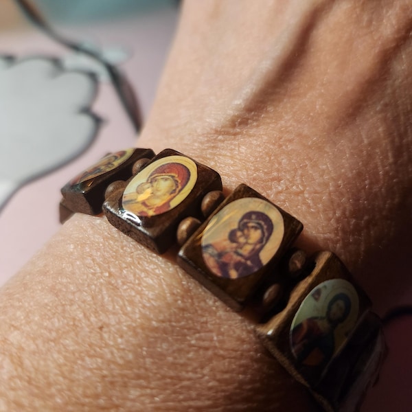 Orthodox Christian Bracelet With Icon Images of Jesus and His Mother ...