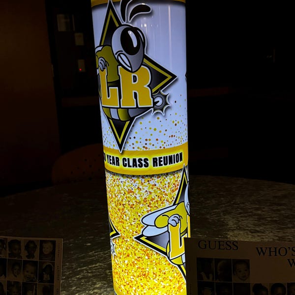 Custom Light up Centerpiece: 31" Tube, LED Logo, Ideal for Quinceañeras ...