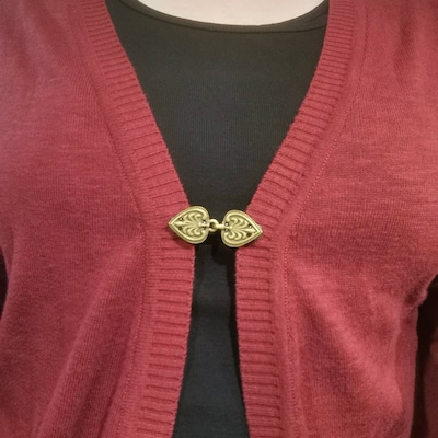 Clips for Cardigans, Brass Clip, Cardigan Clasp, Cardigan Pins, Kimonos ...