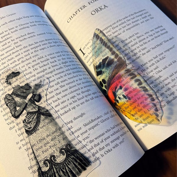 Clear Bookmark Vintage Butterfly Moth Wing Insect Bug Colorful Nature ...
