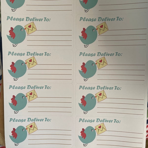 Bird 5 PDT Please Deliver to Labels - Etsy