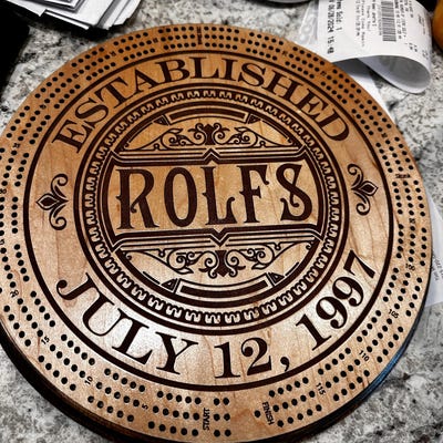 US Marine Corps Retired Cribbage Board & Wall Plaque With CARD STORAGE ...