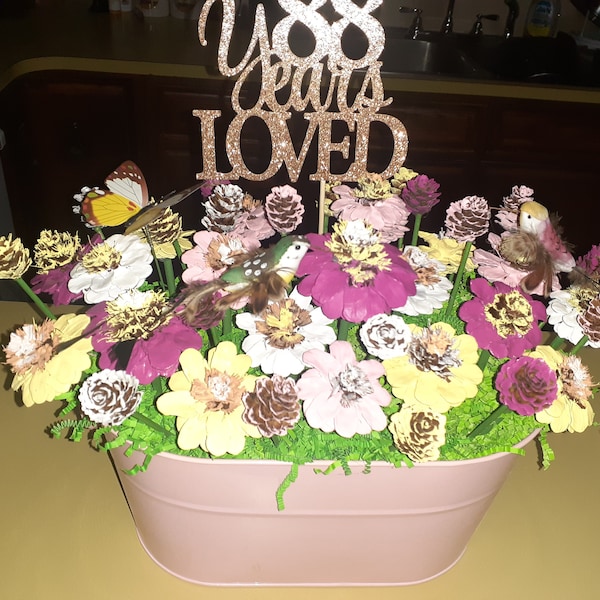 88 Years Loved Cake Topper, 88 Cake Topper, 88th Anniversary Cake ...