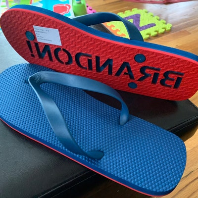 FOLLOW JESUS Flip Flops With Sand Imprint Many Colors to - Etsy