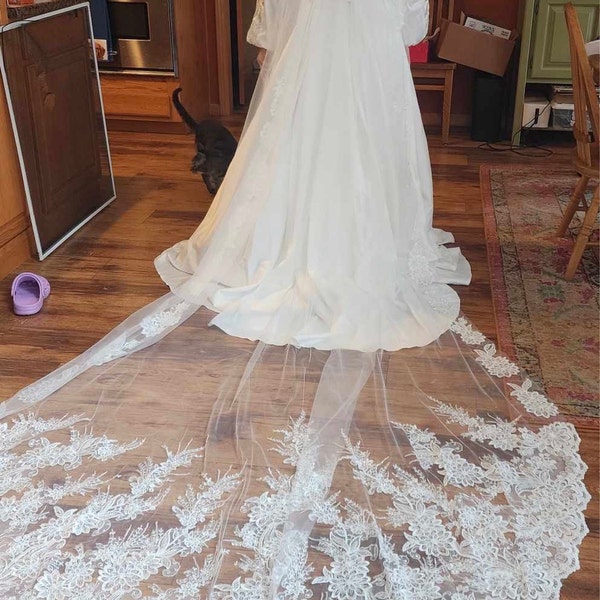 Long Sleeve Modest Wedding Dress, A Line Rustic Wedding Dress, Modern ...