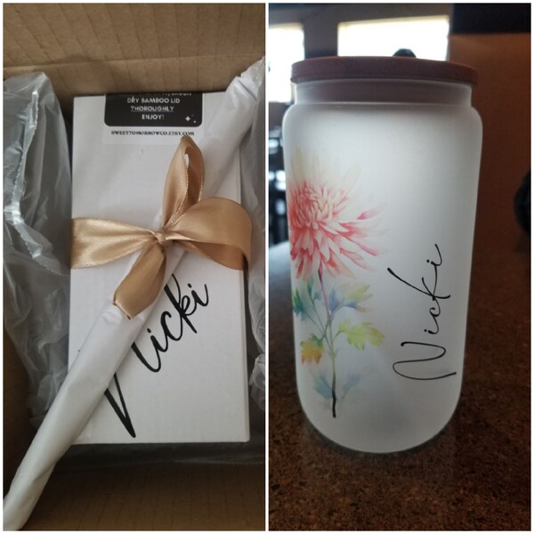 Personalized Birth Month Name Cup Custom Gift Birthday Cup for Her ...