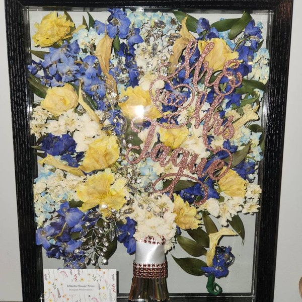 Bouquet Preservation Wood Shadow Box Floating Frame - Etsy