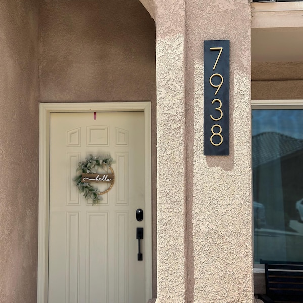 Metal House Sign | Metal House Number | Metal House Numbers Vertical ...