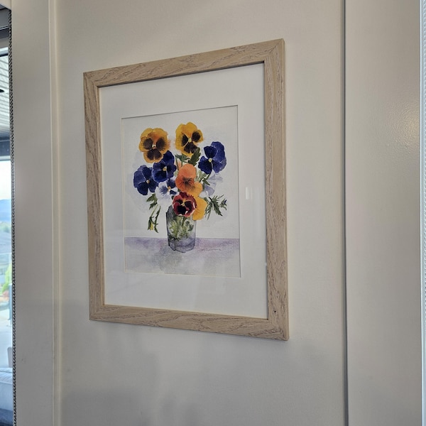 Pink Flower Border Original Watercolour Painting by Penny Silverthorne ...