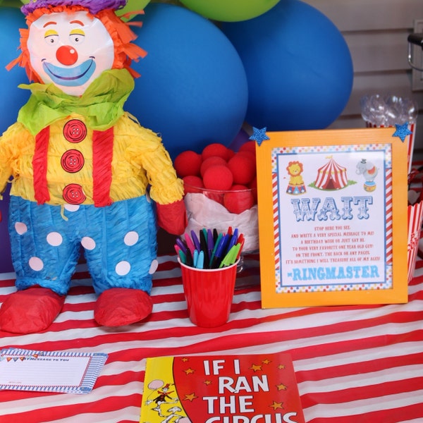 Circus Guest Book Sign for Carnival Birthday Printable Instant Download ...