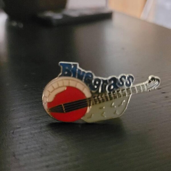 Vintage BANJO Bluegrass Pin, Enamel Pin, Lapel, Hat, Pinback, Music ...