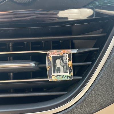 Mini Personalized Resin Photo Car Vent Clip, Anniversary/couples Gift ...
