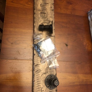 Custom Rustic Wood Towel Robe Coat Rack Bar With Industrial Pipe Hooks ...