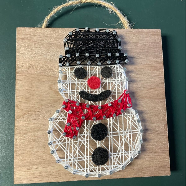 Snowman String Art PATTERN | DIY Christmas Winter Holiday Adult Art ...