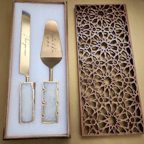 Decorative Wooden Box for Wedding Cake Knife Set - Wedding Keep Sake ...
