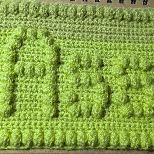 Crochet Pattern//swear Blanket// Bobble Stitch//graph and WRITTEN - Etsy