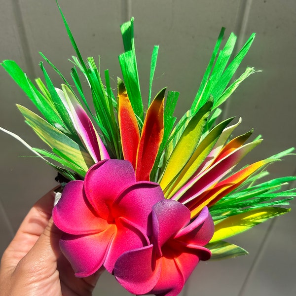 Polynesian Plumeria Hair Clip Tahitian Headdress Costume for Aparima ...