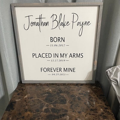 PERSONALIZED Adoption Sign Rustic Adoption Signs Gotcha Day - Etsy