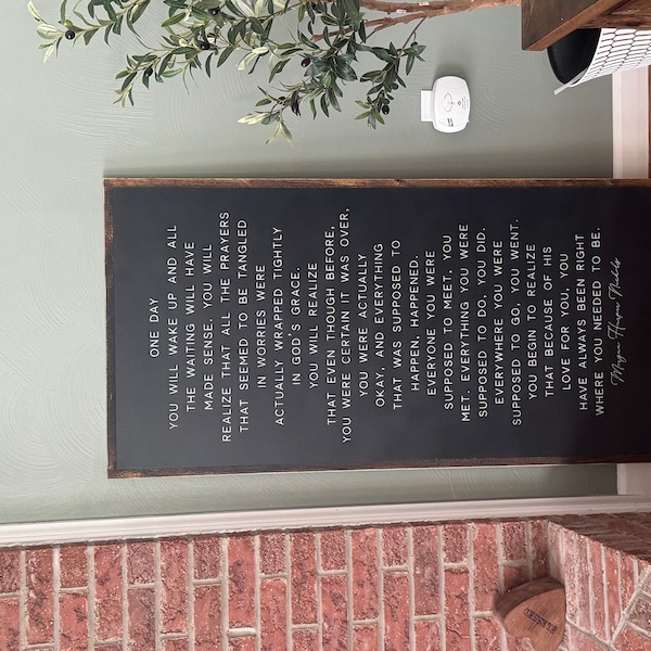 One Day Sign- Motivational Sign- Religious Sign- Large Sign- Vertical ...