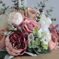 Dusty Rose Bouquet, Boho Bouquet, Mauve Bouquet, Dusty Rose Wedding ...