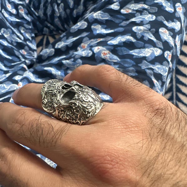 Japanese Koi Fish With Onyx Ring for Men, Signet Gemstone Ring, Onyx ...