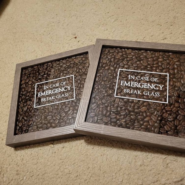 In Case of Emergency Break Glass Coffee Lover Vinyl Sticker Decal | for ...