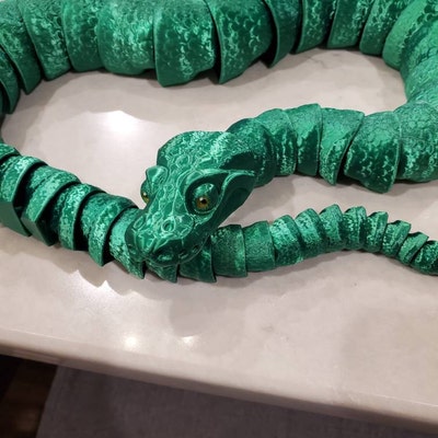 Amazing Articulated Ball Python Snake 3D Printed Articulated Desktop ...