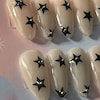 Y2K Silver Star Nails /japanese Nails /custom Press on Nails/ Hand Made ...