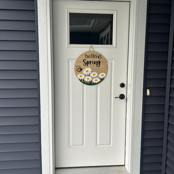 Cabin Welcome Door Hanger | Front Door Wreath | Welcome | Front Door ...