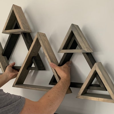 3D Floating Rectangular Shelf. XL Size. 28x 30x5.solid Wood Shelves ...