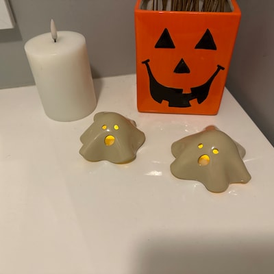 Handmade Ceramic Ghost Tea Light Holder - Etsy