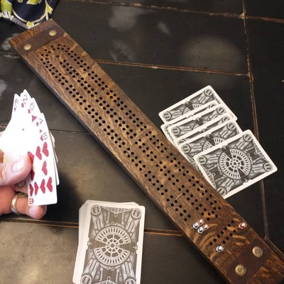 2 Track Cribbage Board-cribbage-wood Cribbage Board-cribbage Boards ...