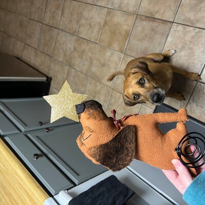 Pug Dog Christmas Tree Topper // Dog Tree Topper // Pug - Etsy