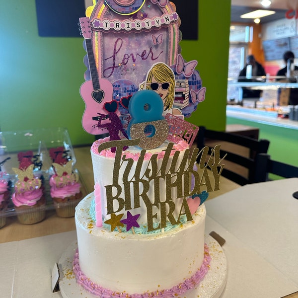Personalized Eras Cake Topper, Birthday Era Cake Topper, Singer Themed ...