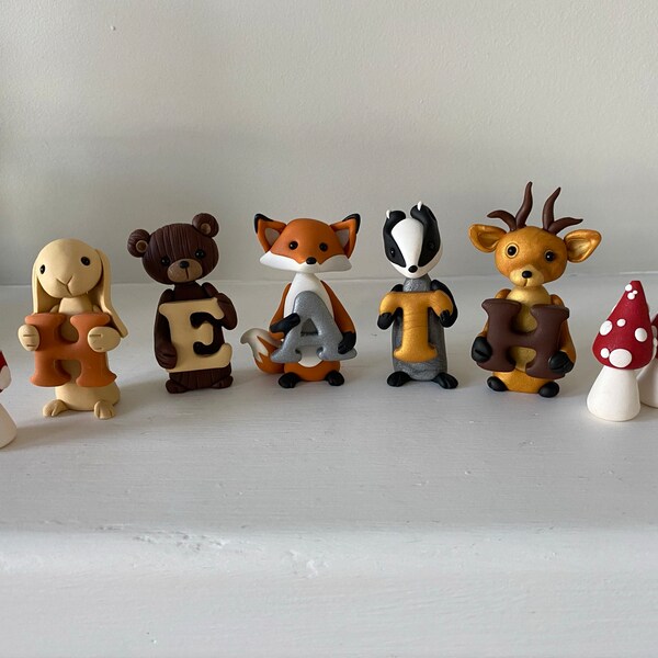 Forest Woodland Animal Theme Nursery Bedroom Ornament Birthday Baby ...