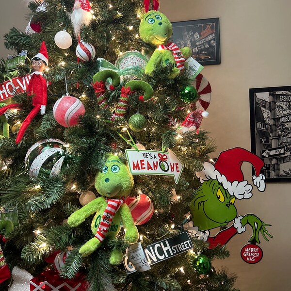 The Mischievous Grinch Bunny!personalized Easter - Etsy