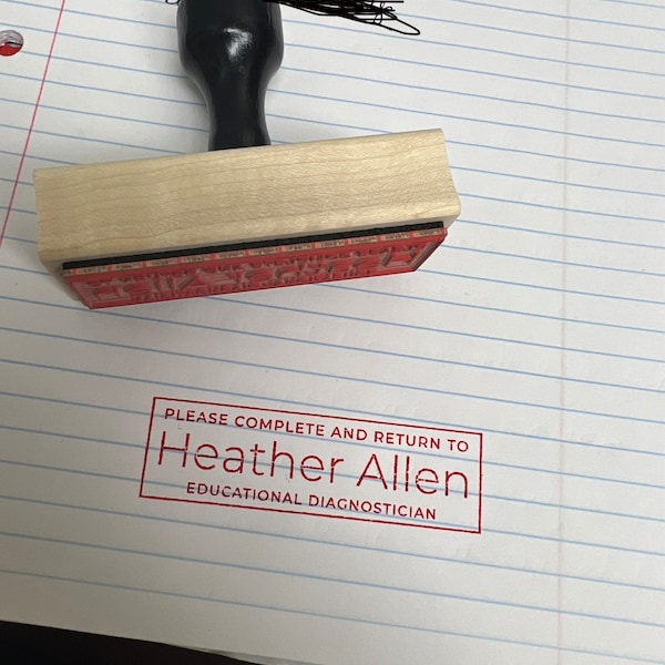 School Psychologist Complete and Return Stamp, Custom Stamp for Filling ...