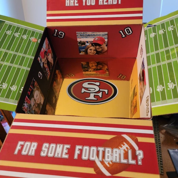 Football Care Package Stickers / Custom Gift Box for Him / Football ...