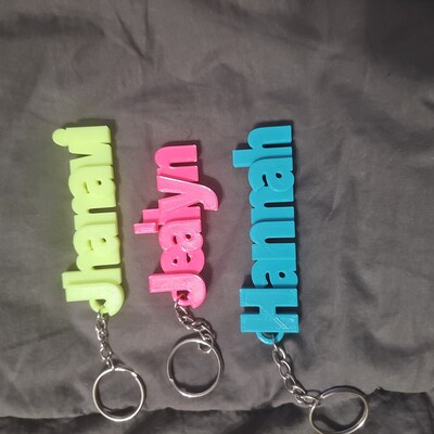 Unique 3D Keychain With Personalized Name Customized Keyring for Bags ...