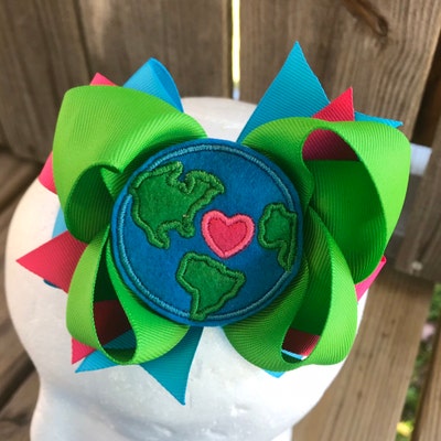 Planet Earth Globe Digital Machine Embroidery Applique Design 4 Sizes ...