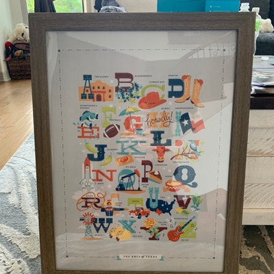 The Abcs of Texas Texas Alphabet Texas ABC Art Print - Etsy